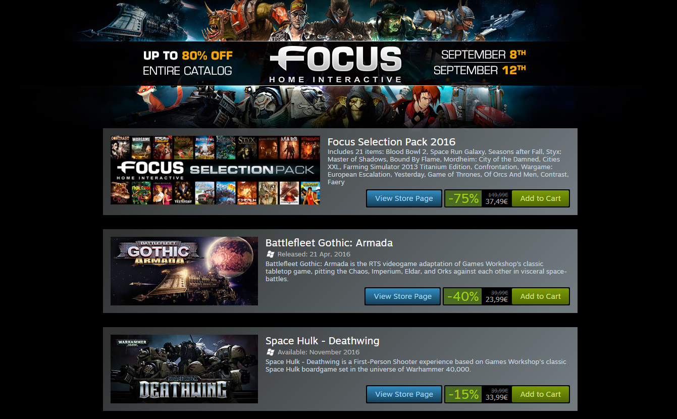 Focus Home Interactive rasprodaja na Steamu - Reboot